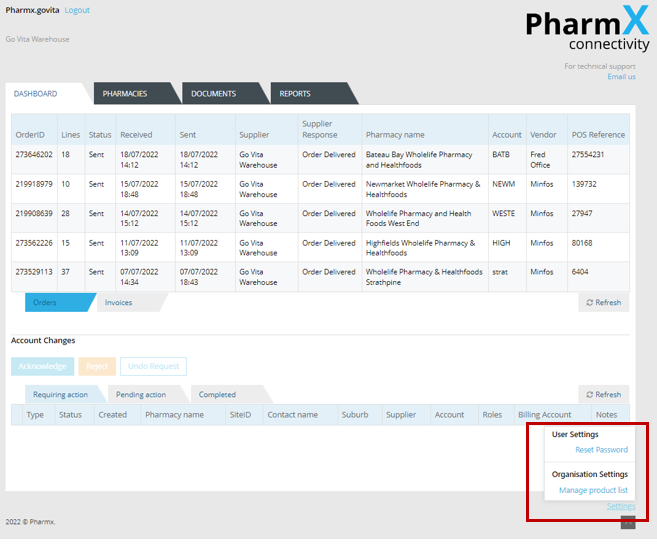 Changing your Password