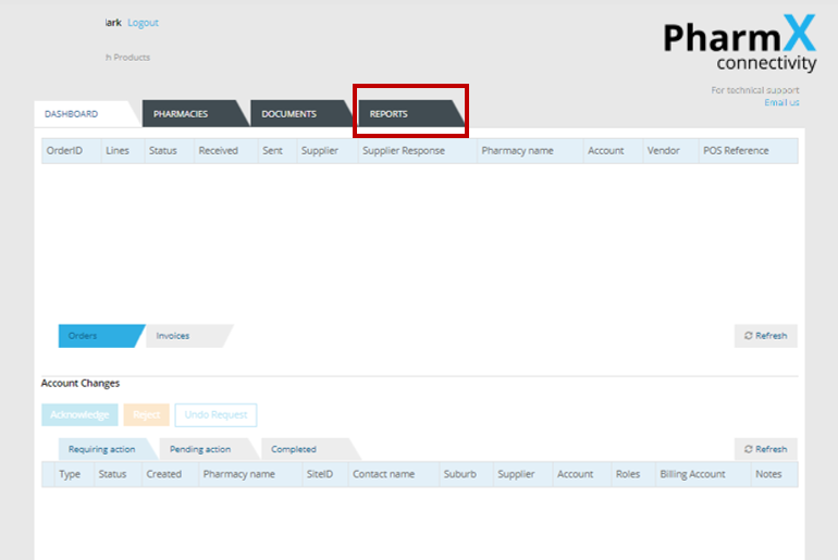 Generating Reports on PharmX Portal
