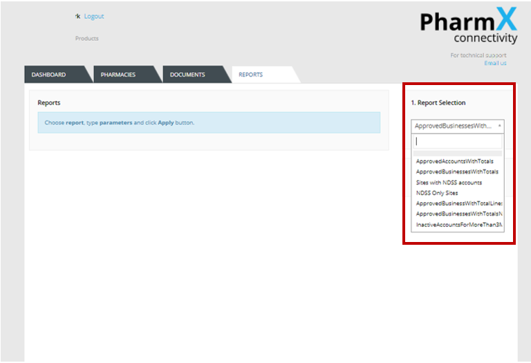 Generating Reports on PharmX Portal
